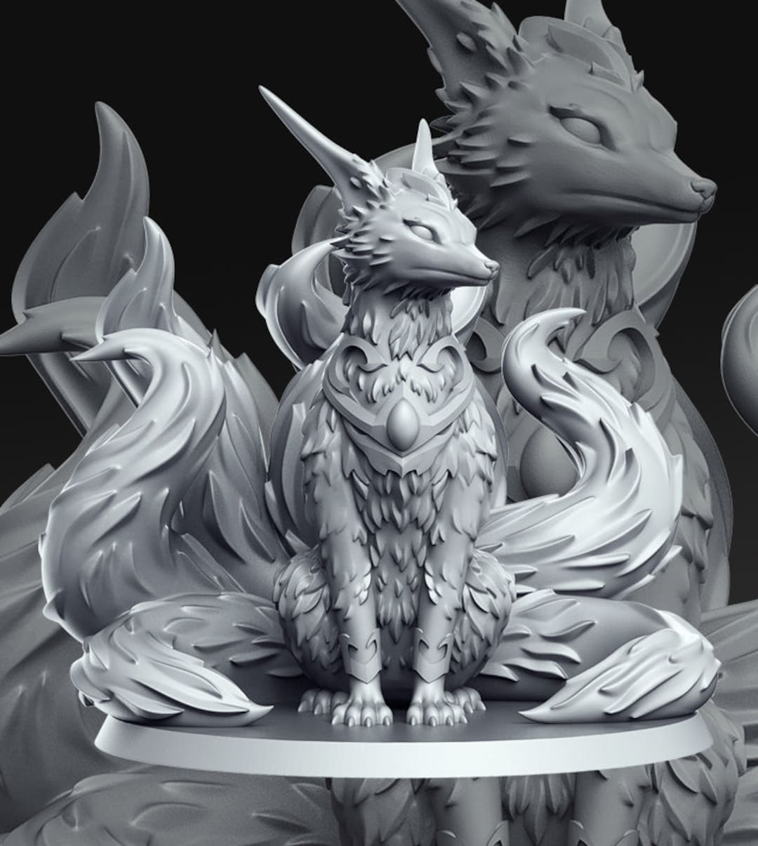 Tsune - Kitsune Fox - 3D Resin Printed Miniature Tabletop Games D&D ...