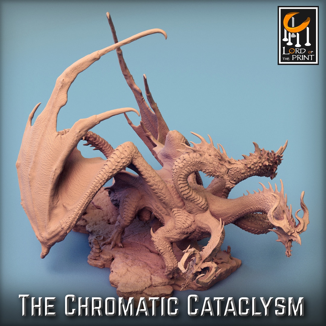 Tiamat - High Detail Resin 3D Printed Miniature - Dungeons and Dragons ...