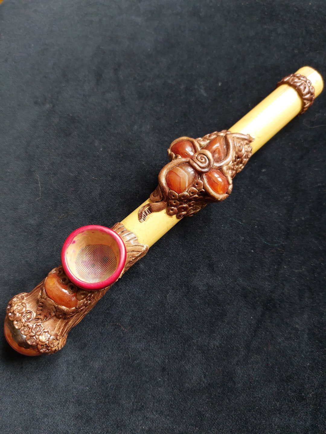 Smoking Pipe With Natural Stones. Smoking Pipe With Natural Stones ...