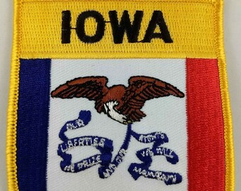 USA Flag Badge Patch United States of America Shield Iron-on Applique ...