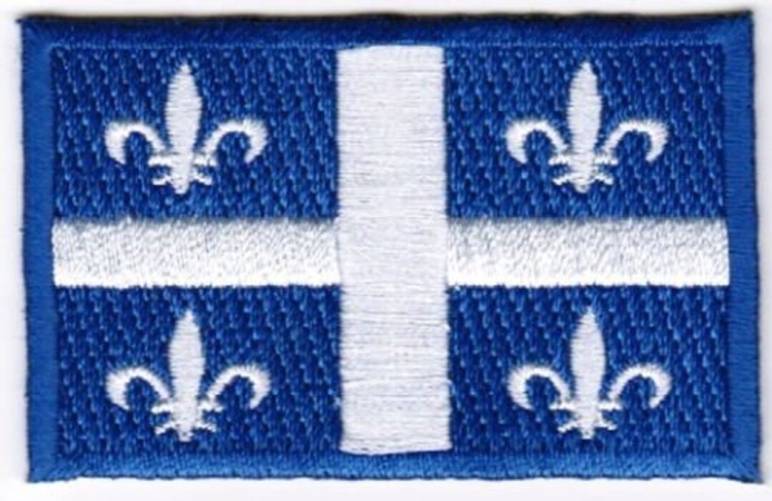 Quebec Flag Patch Embroidered Iron on Applique - Etsy