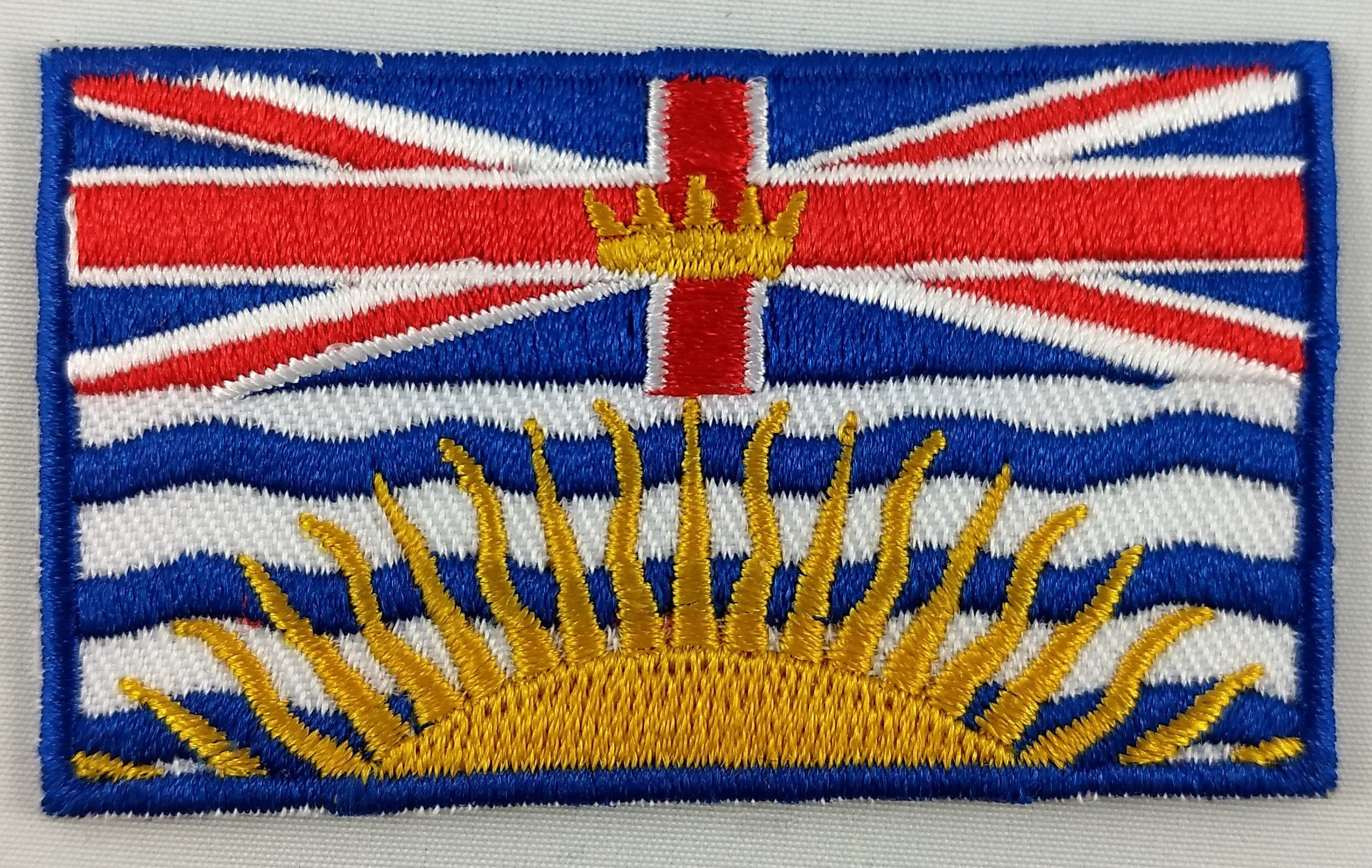 British Columbia BC Flag Patch Embroidered Iron on Applique - Etsy