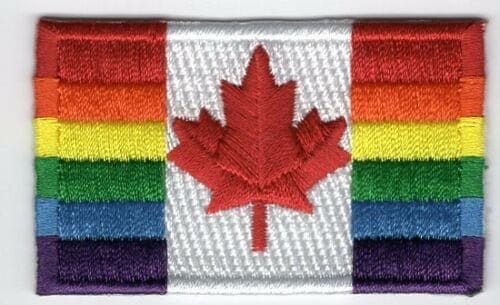Rainbow Canada Flag LGBT Pride Patch Embroidered Iron on Badge | Etsy