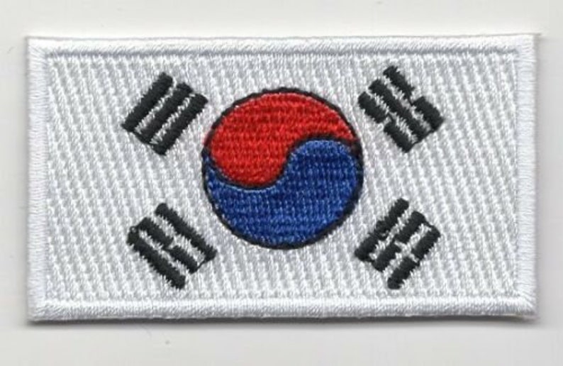 South Korea Patch Embroidered Iron on Badge Applique Korean | Etsy