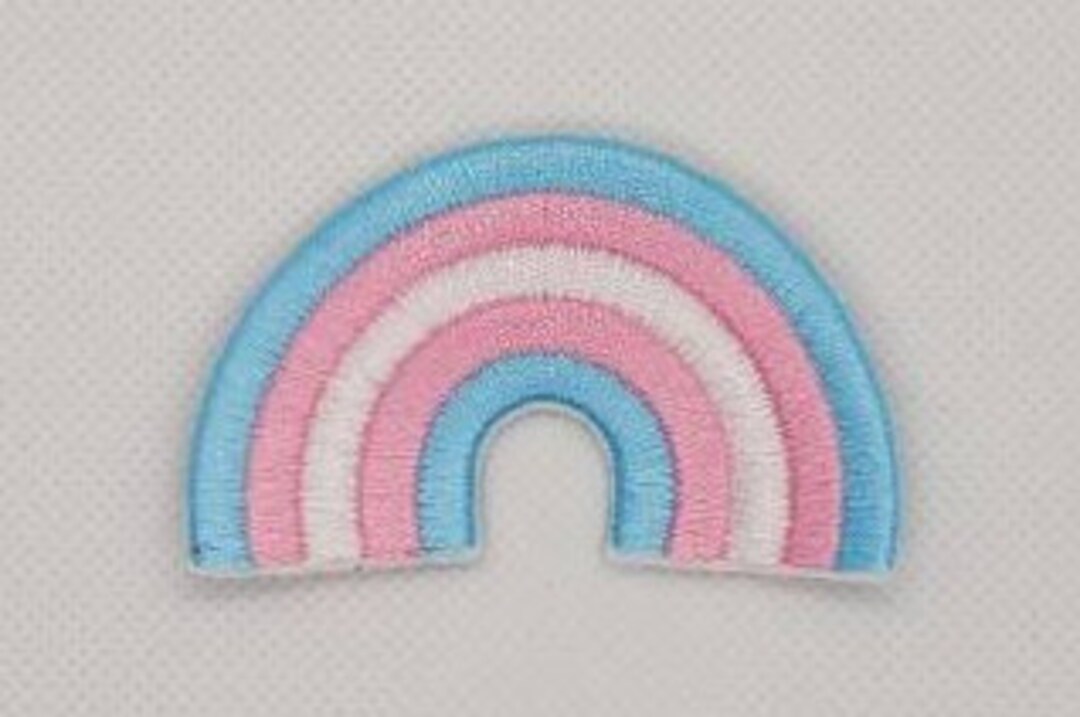 Transgender Trans Rainbow LGBT Pride Patch Embroidered Iron on Badge ...