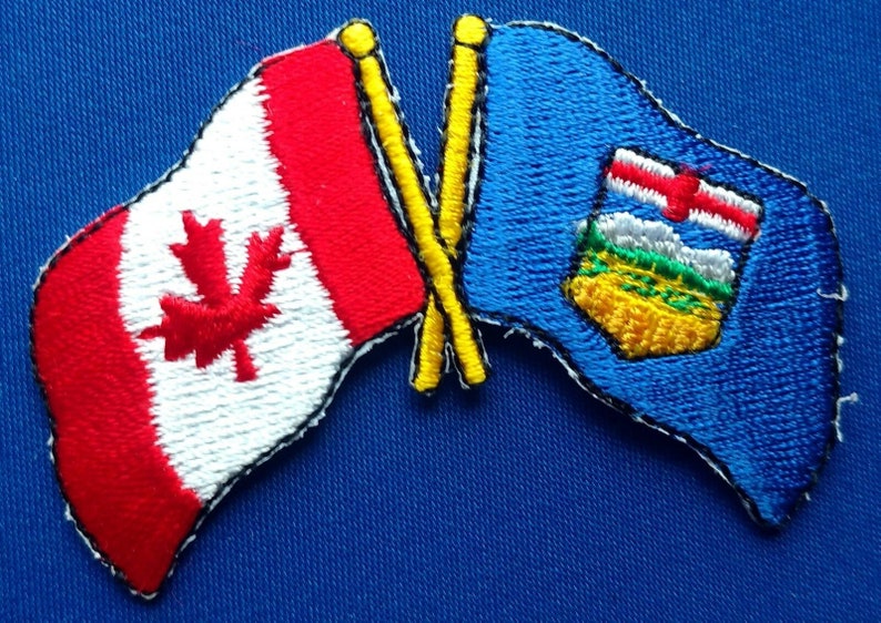 Canada / Alberta Flag Patch Embroidered Iron on Applique - Etsy Ireland