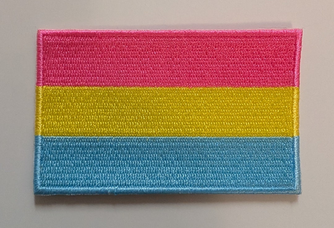 Pansexual LGBT Pride Flag Patch Embroidered Iron on Badge Applique 3 ...