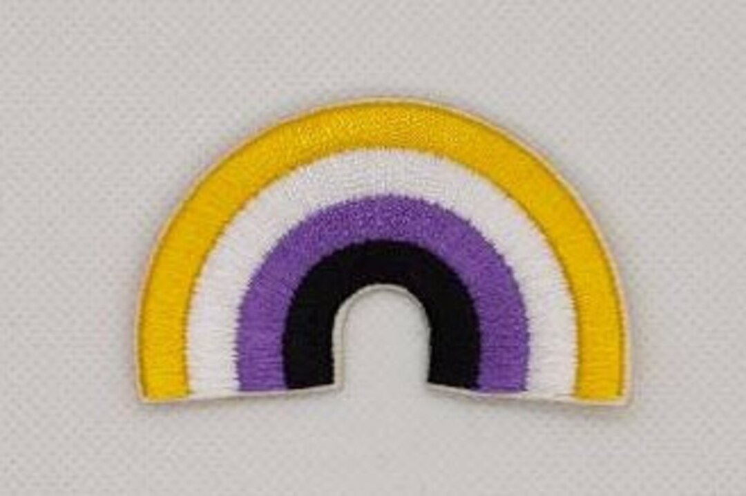 Nonbinary Non-binary Rainbow LGBT Pride Patch Embroidered Iron on Badge Applique C/P - Etsy
