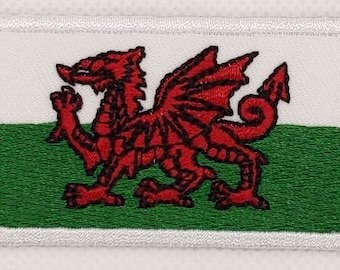 WALES CYMRU FLAG Patch Iron-on Embroidered Applique Top Quality - Etsy