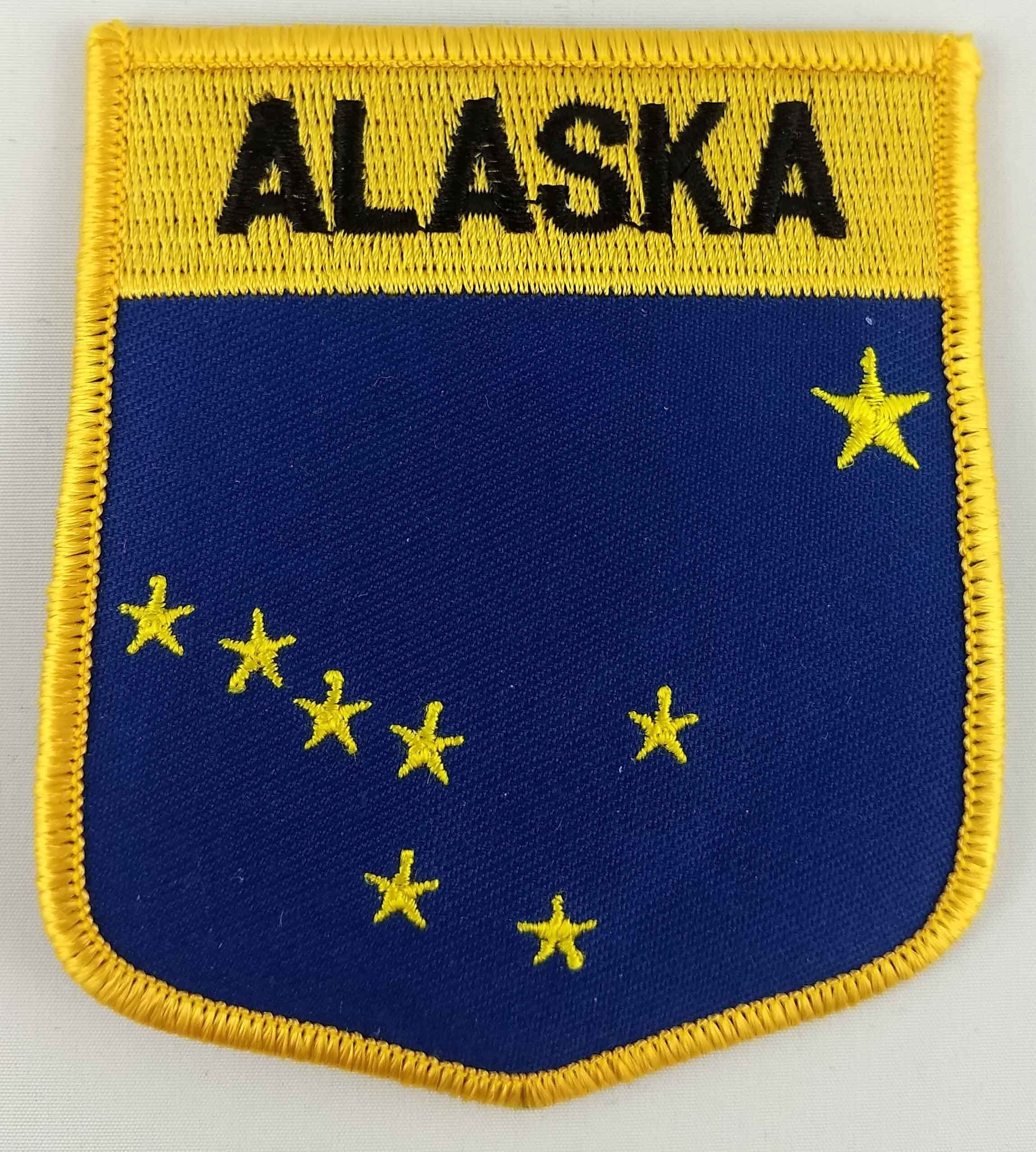 Alaska State Shield Patch Badge Embroidered Iron On Applique | Etsy