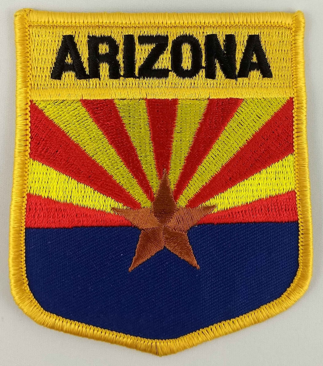 Arizona State Shield Patch Badge Embroidered Iron on Applique USA ...