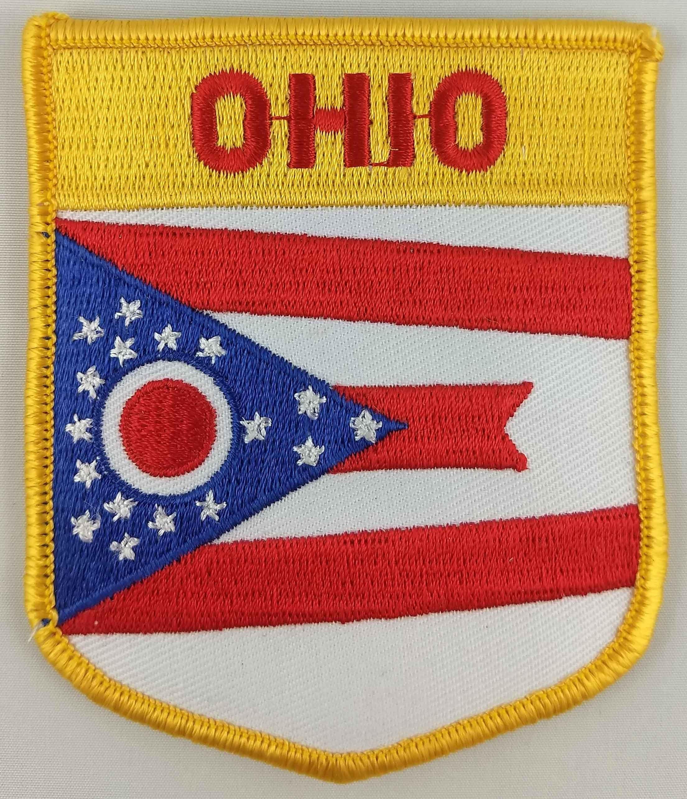 Ohio State Shield Patch Badge Embroidered Iron on Applique USA | Etsy