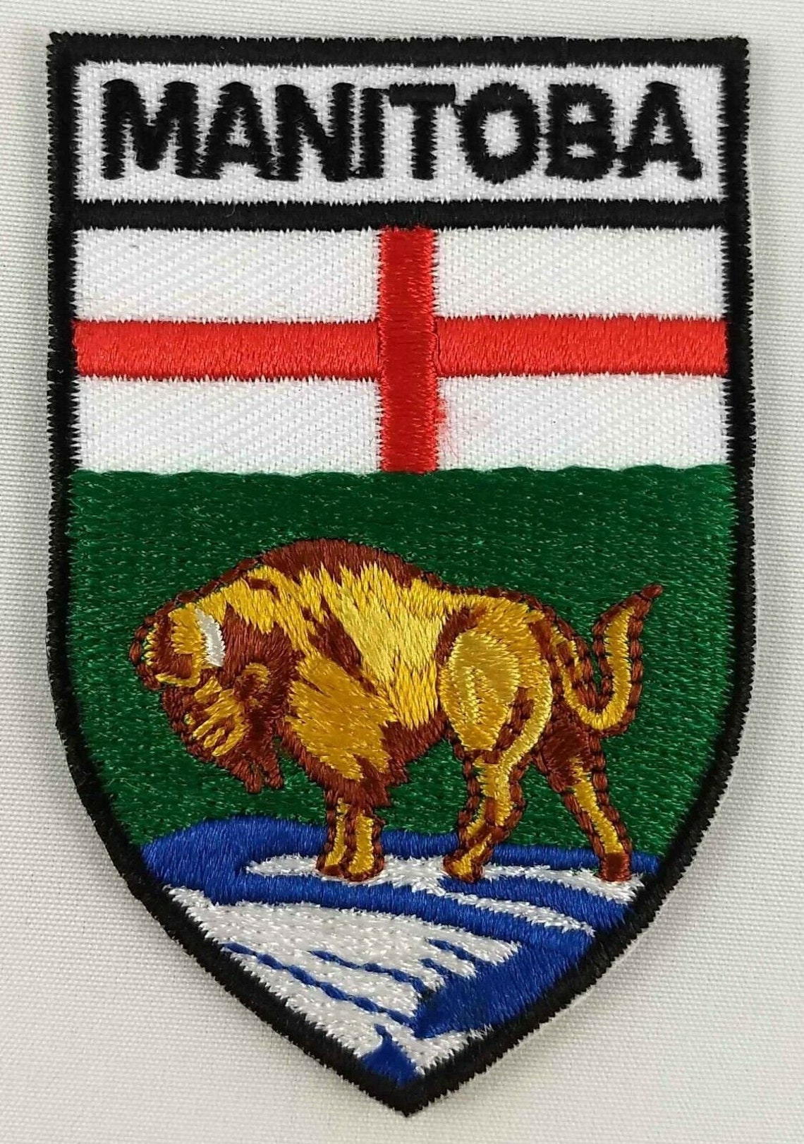 Manitoba Province Shield Crest Patch Badge Embroidered Iron on Sew on ...
