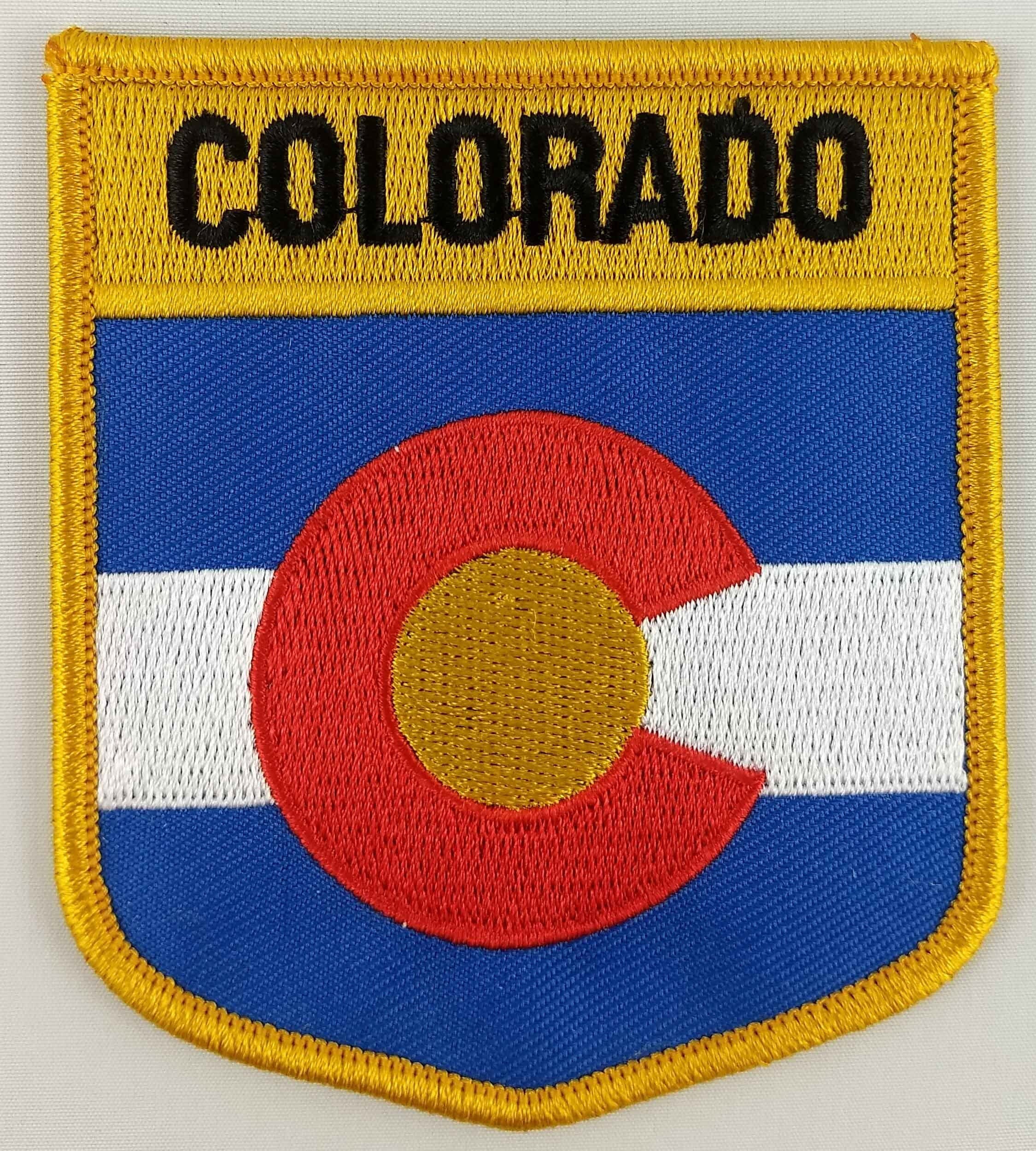 Colorado State Shield Patch Badge Embroidered Iron on Applique USA ...