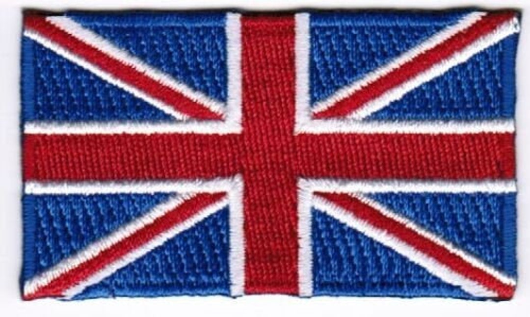 British Flag Patch Embroidered Iron on Badge Applique UK Union Jack Britain England - Etsy