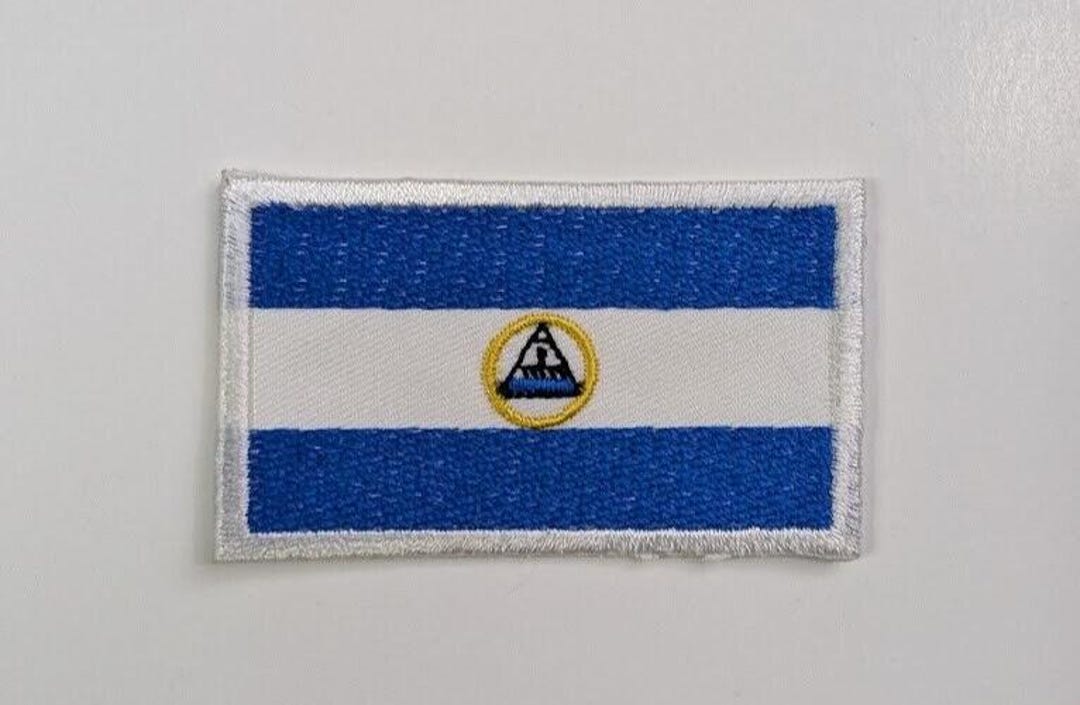 Nicaragua Flag Patch Embroidered Iron on Applique Nicaraguan - Etsy
