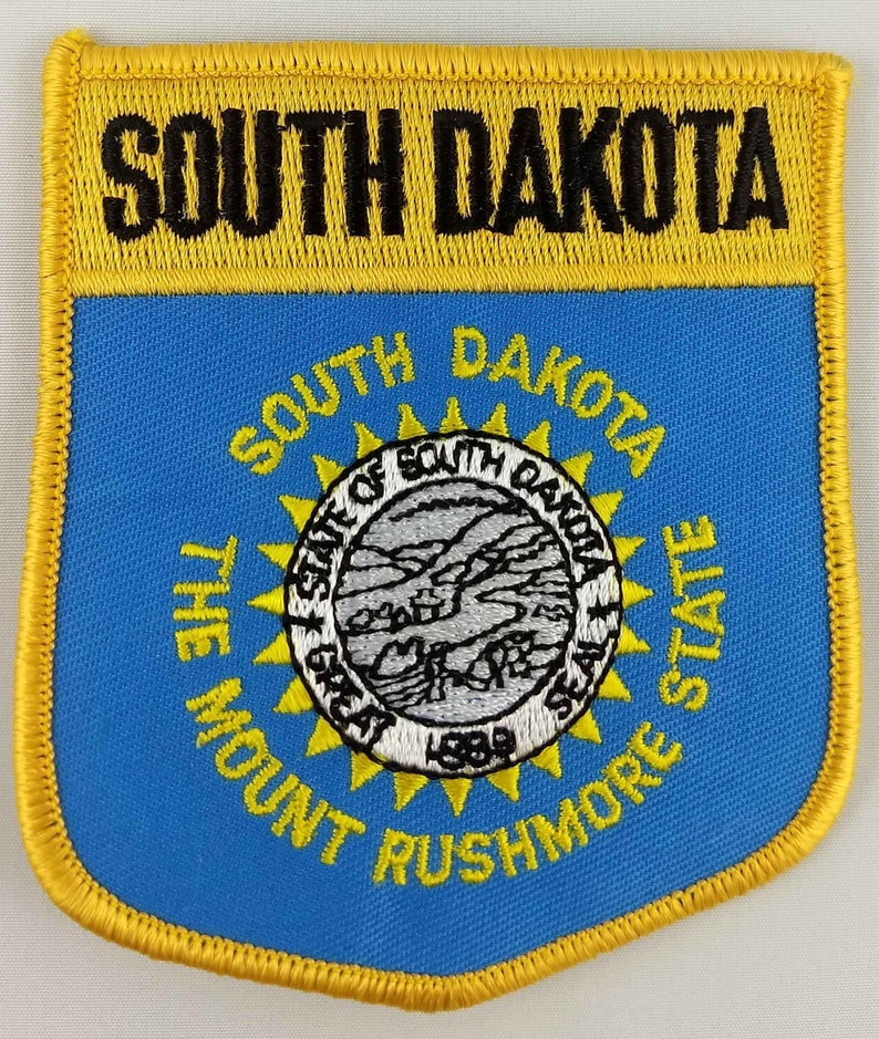 South Dakota State Shield Patch Badge Embroidered Iron on Applique USA ...