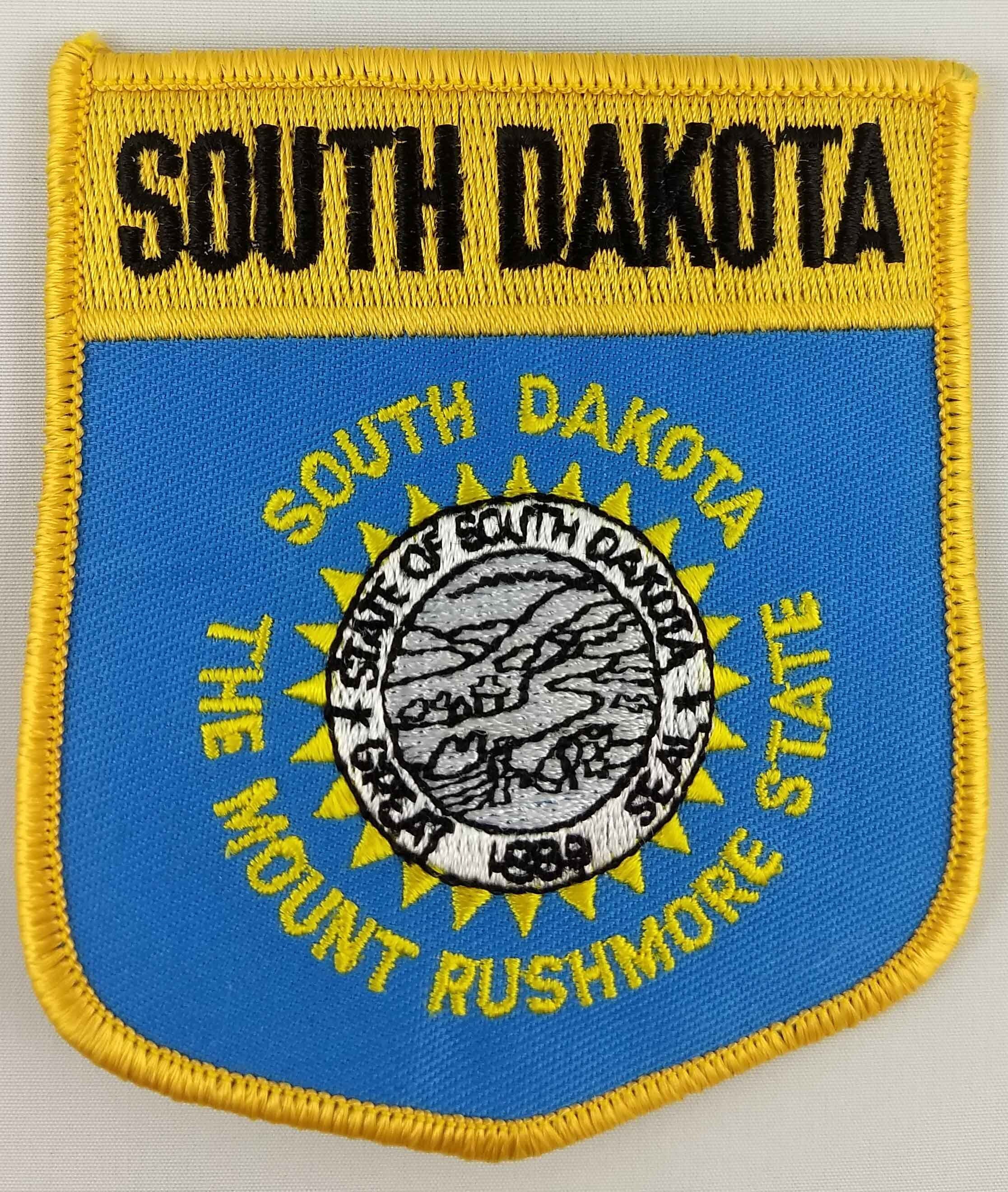 South Dakota State Shield Patch Badge Embroidered Iron on Applique USA ...