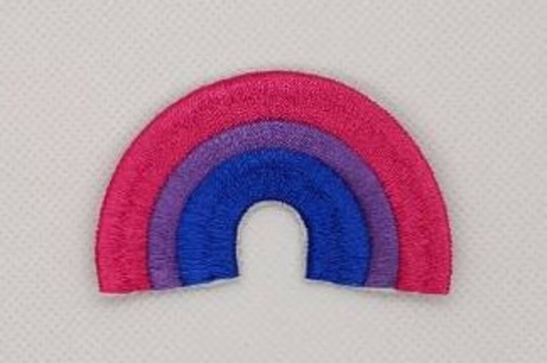Bisexual Bi Rainbow LGBT Pride Patch Embroidered Iron on Badge Applique ...