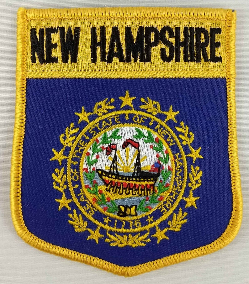New Hampshire State Shield Patch Badge Embroidered Iron on Applique USA ...