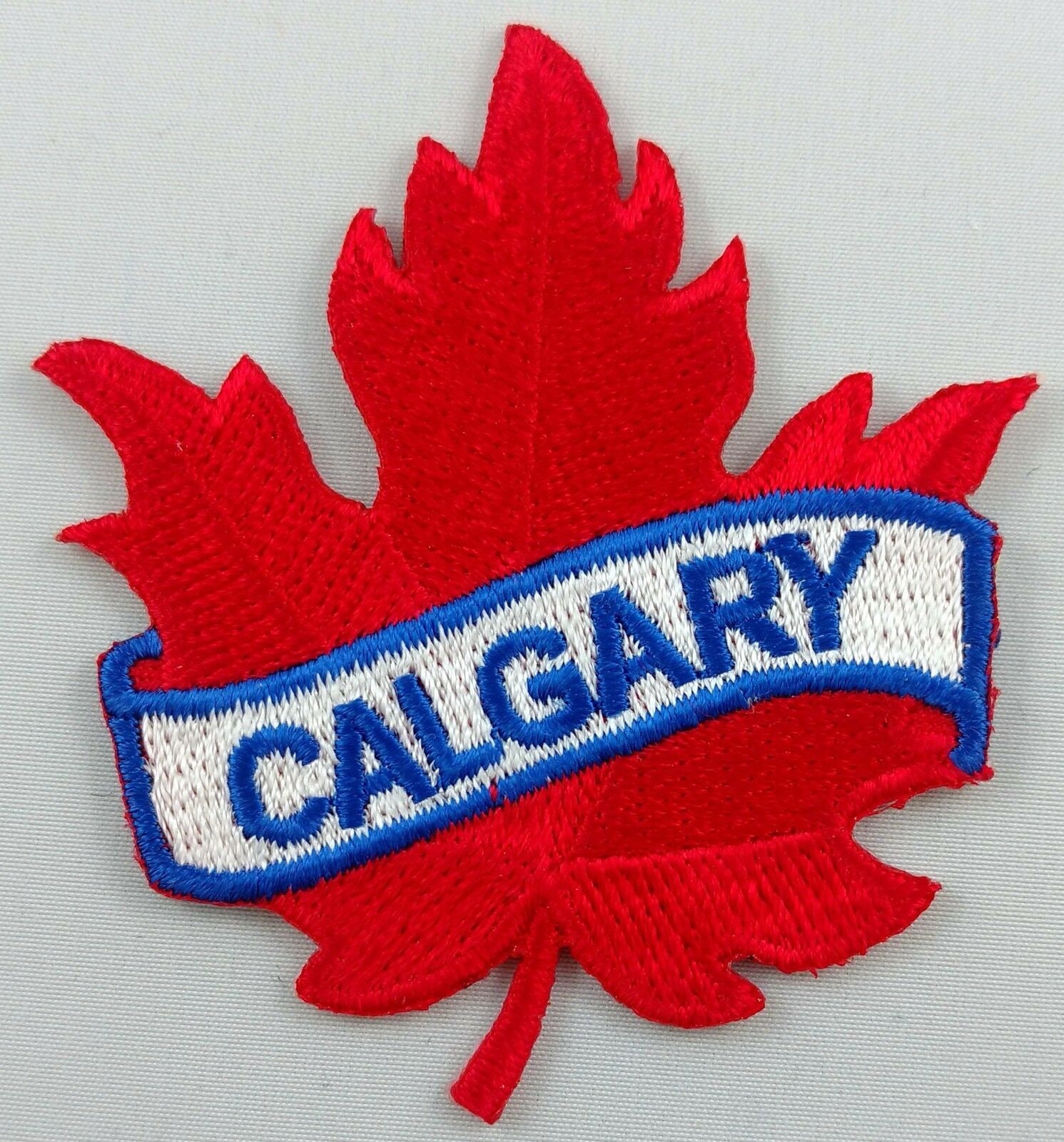 Calgary Maple Leaf Patch Embroidered Iron On Applique | Etsy