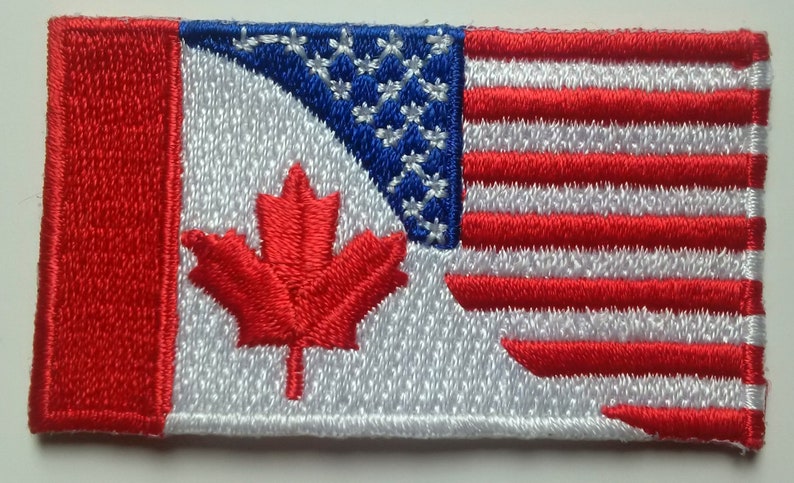 Canada United States America Friendship Flag Patch Embroidered Iron on ...