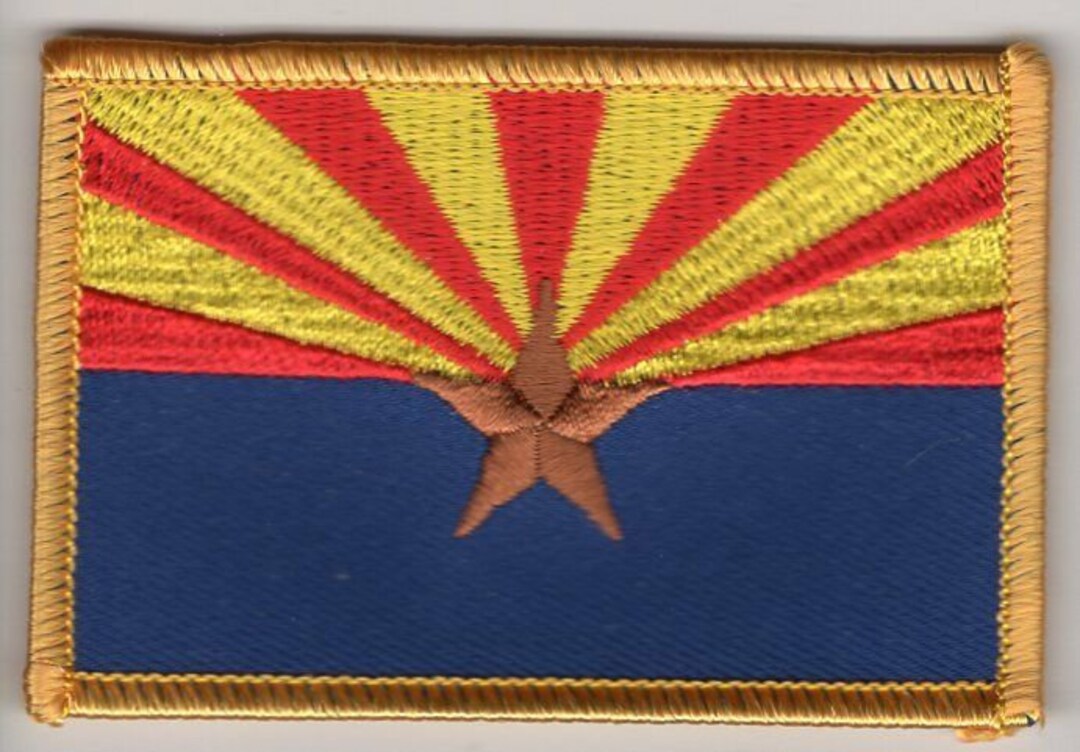 Arizona Flag Patch Embroidered Iron on Applique - Etsy