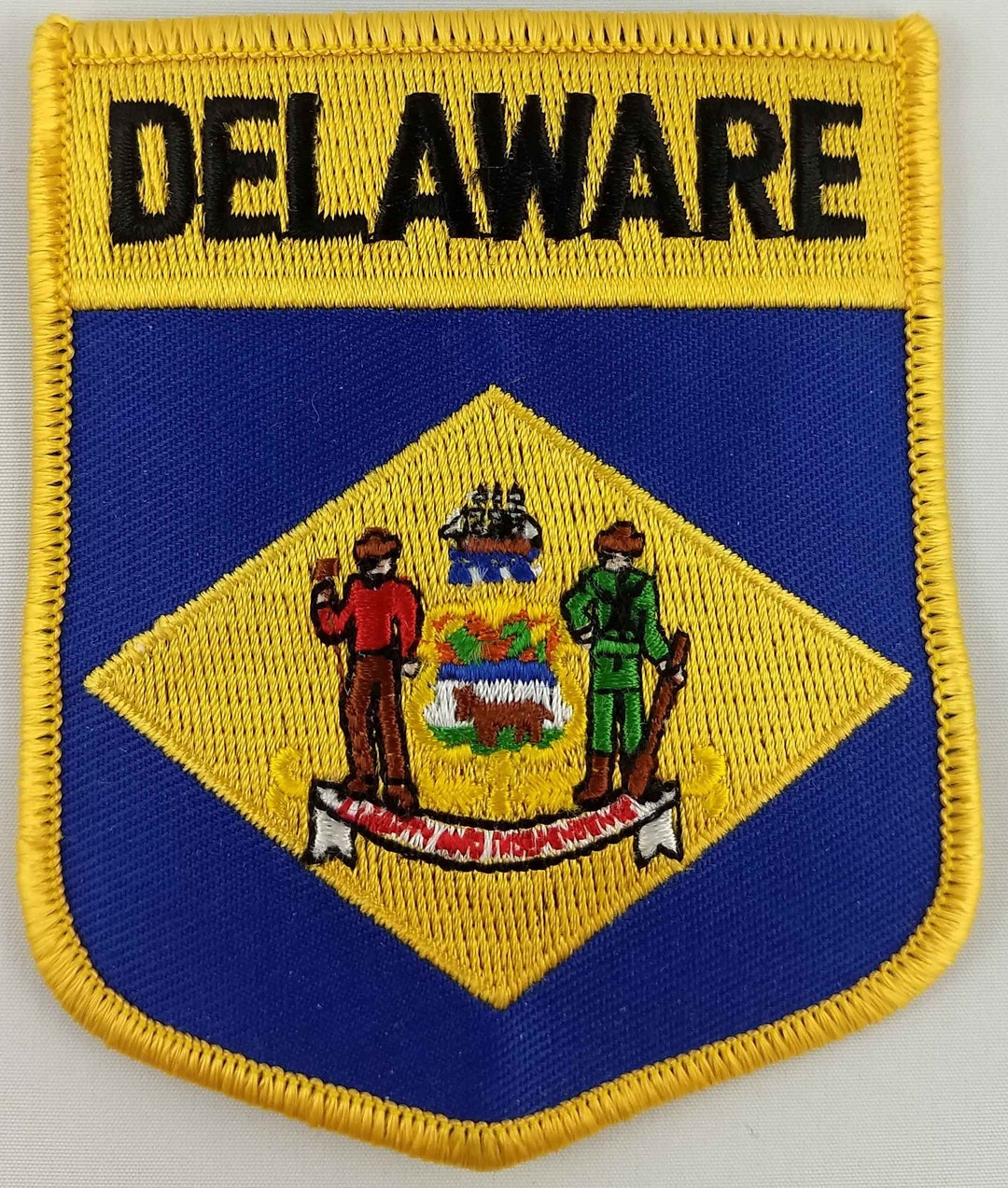 Delaware State Shield Patch Badge Embroidered Iron on Applique USA ...