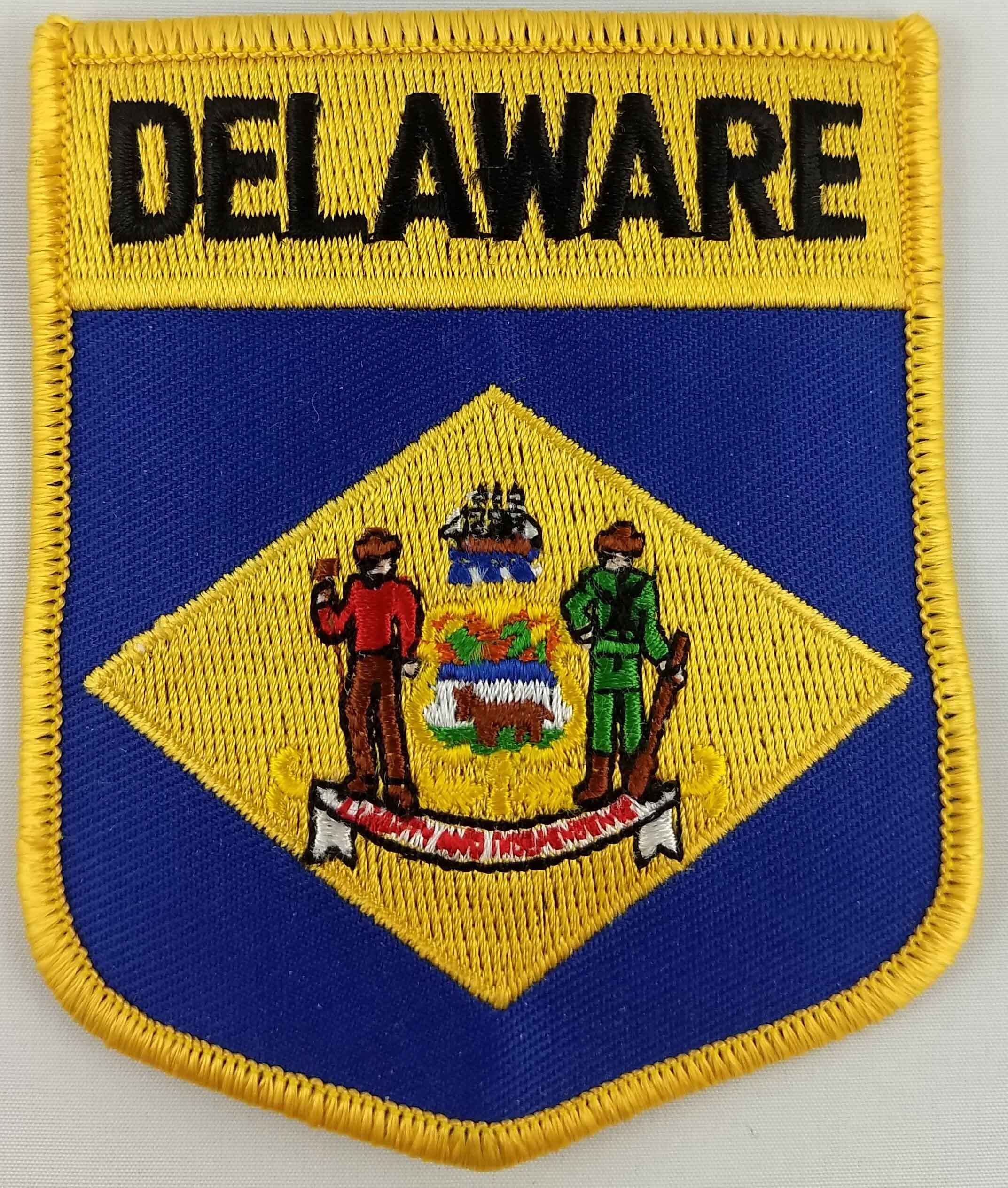 Delaware State Shield Patch Badge Embroidered Iron on Applique | Etsy