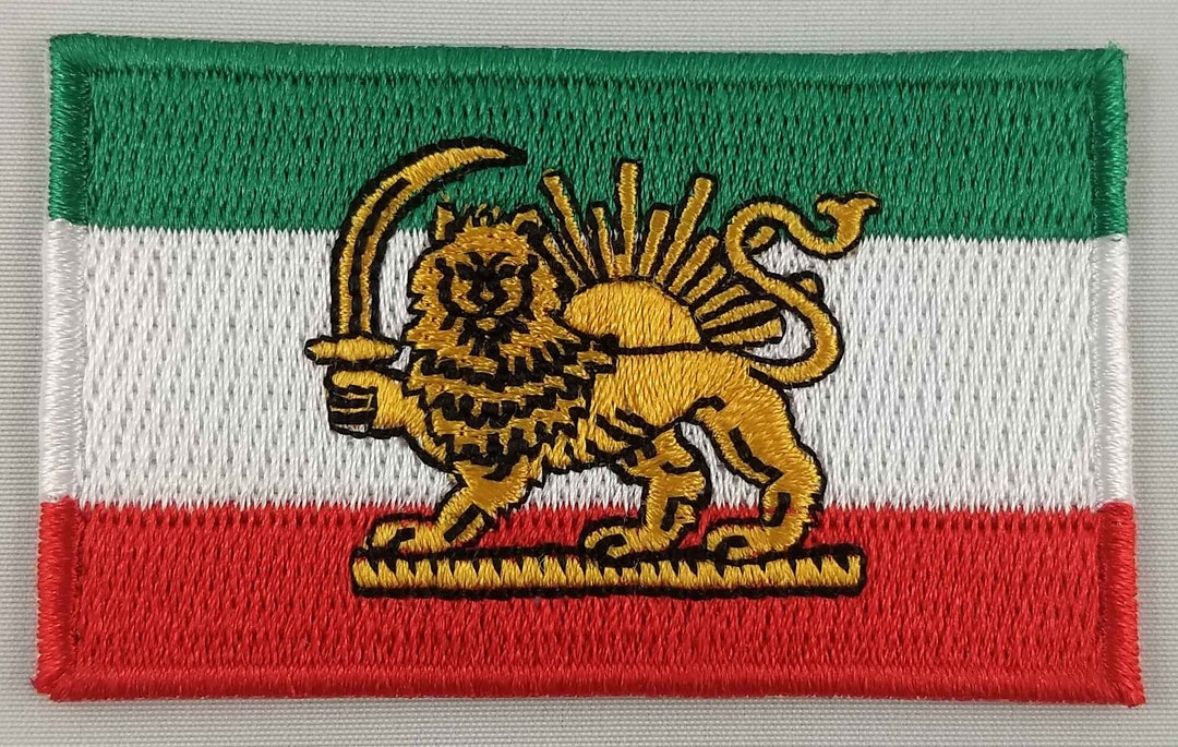 Iran Lion Flag Patch Embroidered Iron on Badge Applique Iranian - Made in Canada - Etsy