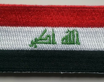 IRAQ FLAG PATCH Iron-on Embroidered Applique Top Quality - Etsy