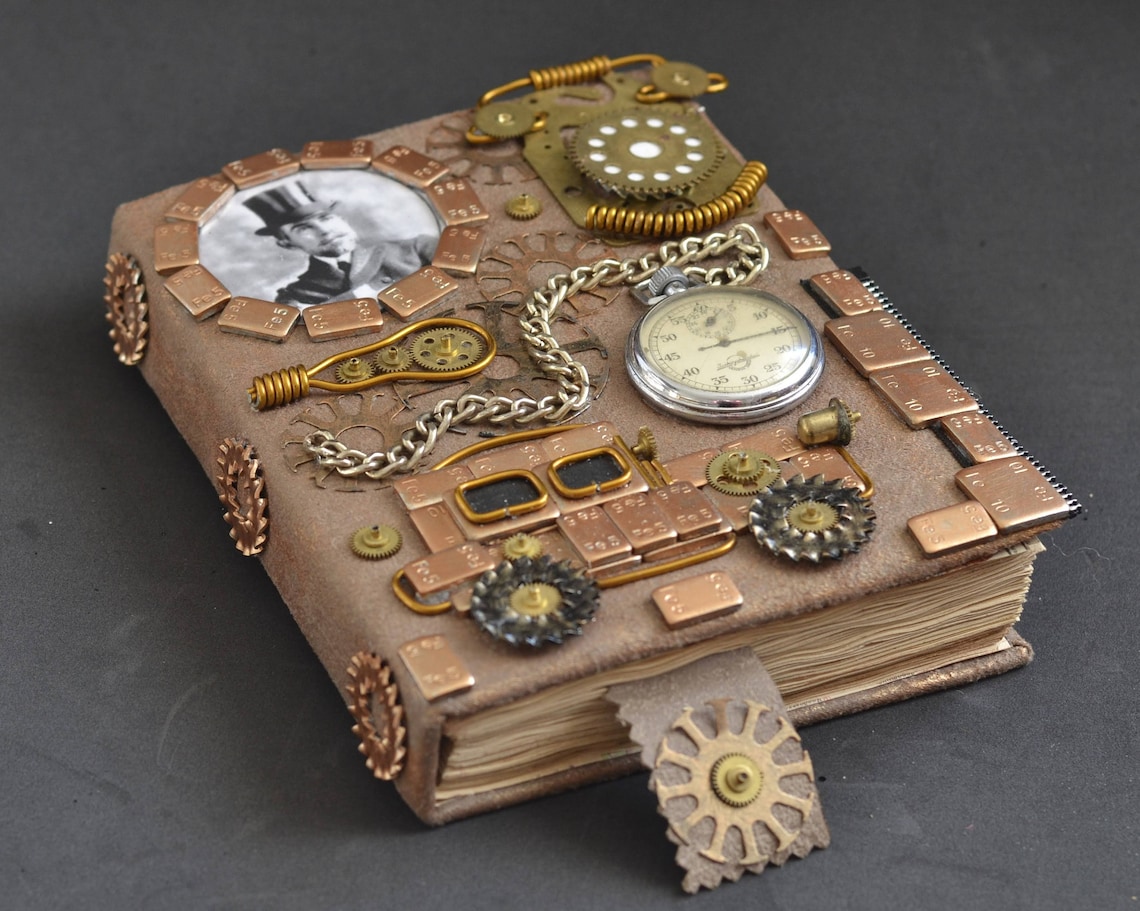 Steampunk Notebook Men Notepad Blank Journal Exclusive Journal - Etsy