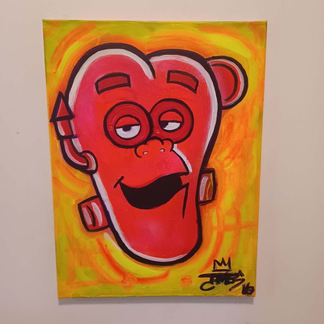 Frankenberry Original 18 X 24 Pop Art Painting, Abstract Art, Cubist ...