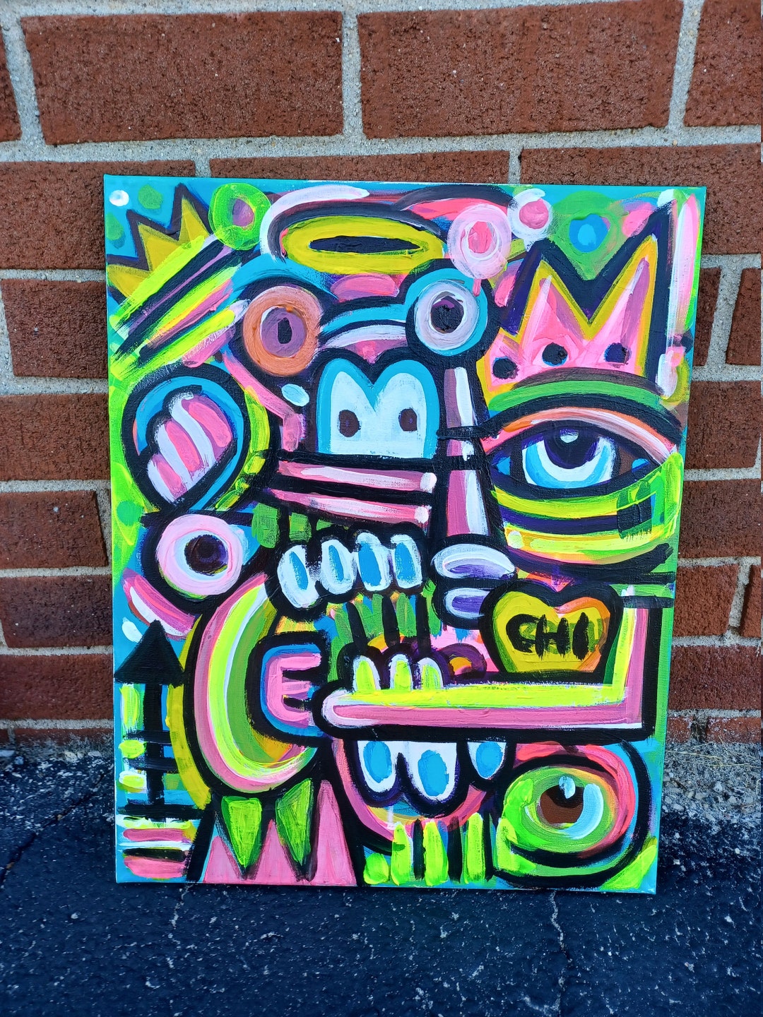 FREE SHIPPING Original Urban Cubism Colorful Modern - Etsy