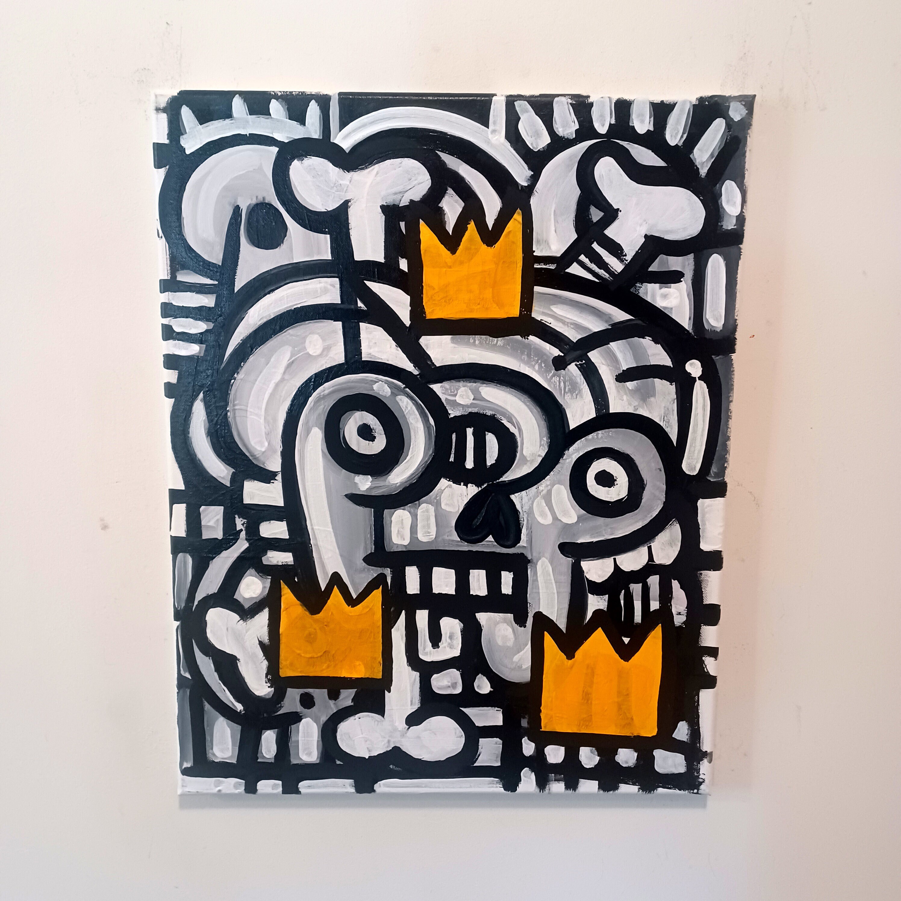 ORIGINAL ABSTRACT SKULL Abstract Art Cubism Cubist - Etsy