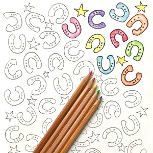 printable coloring pages of horseshoes