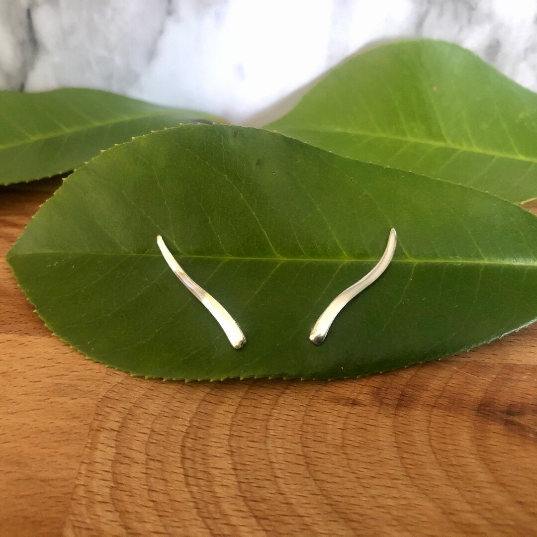 Unique Sterling Silver Ear Pins - Etsy