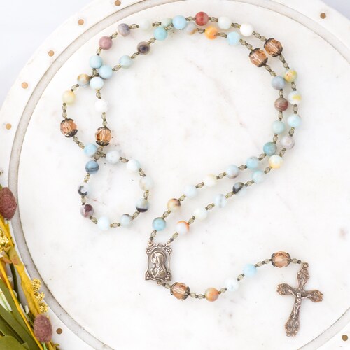 Our Lady of the Rosary Holy Card - Etsy