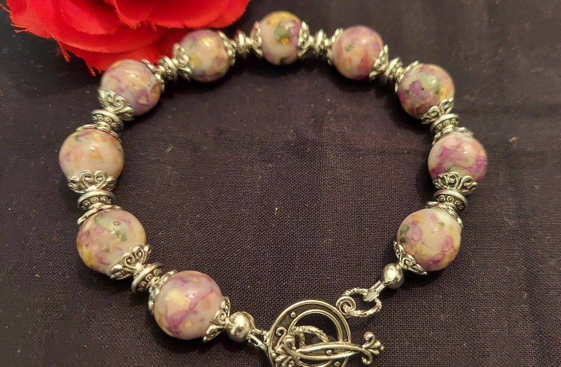 Custom Made Bracelet Made Out of Resin and White Pigment and - Etsy
