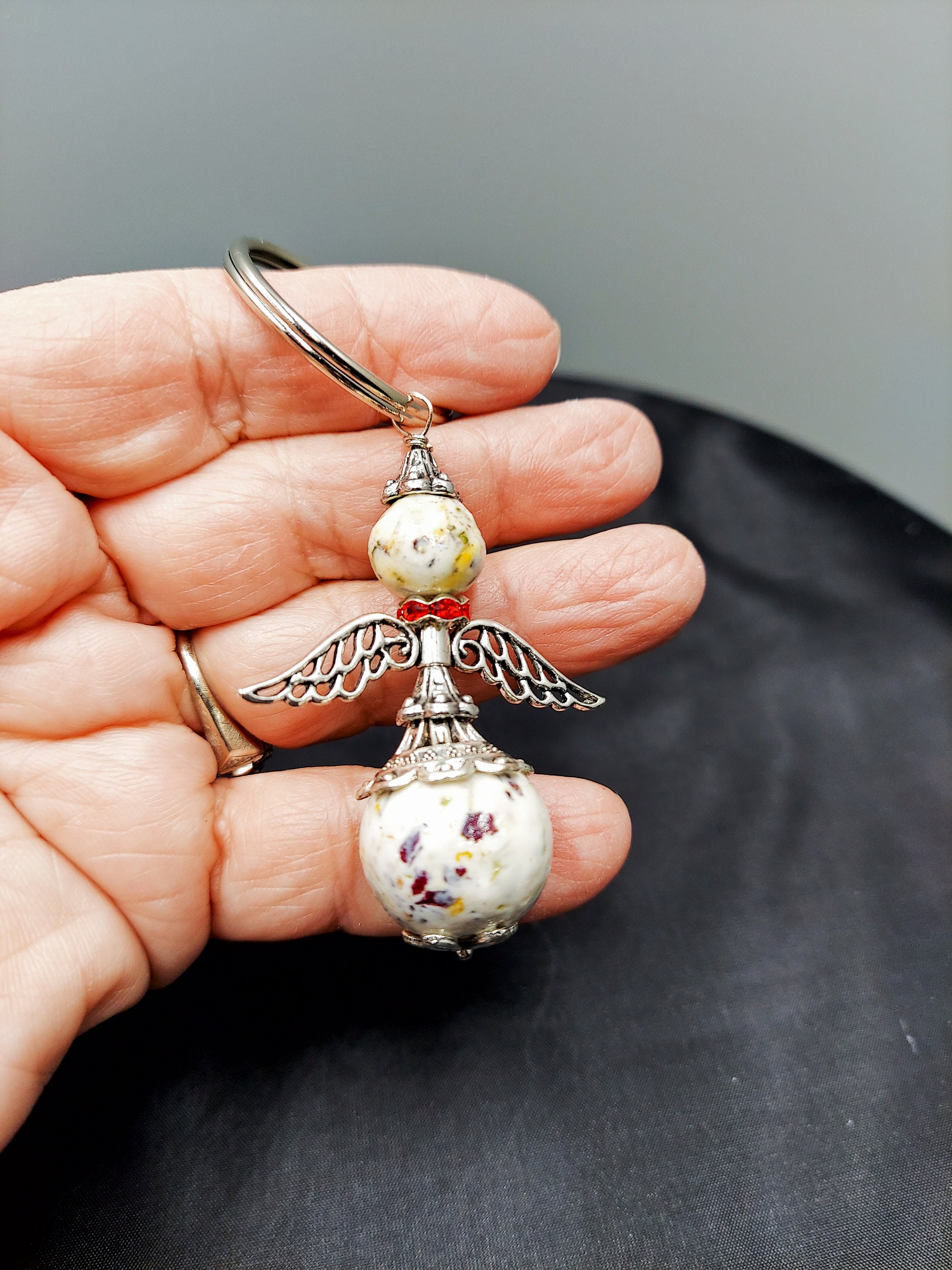 Keepsake Angel Keychain Made Out of Polymer Clay and Your - Etsy