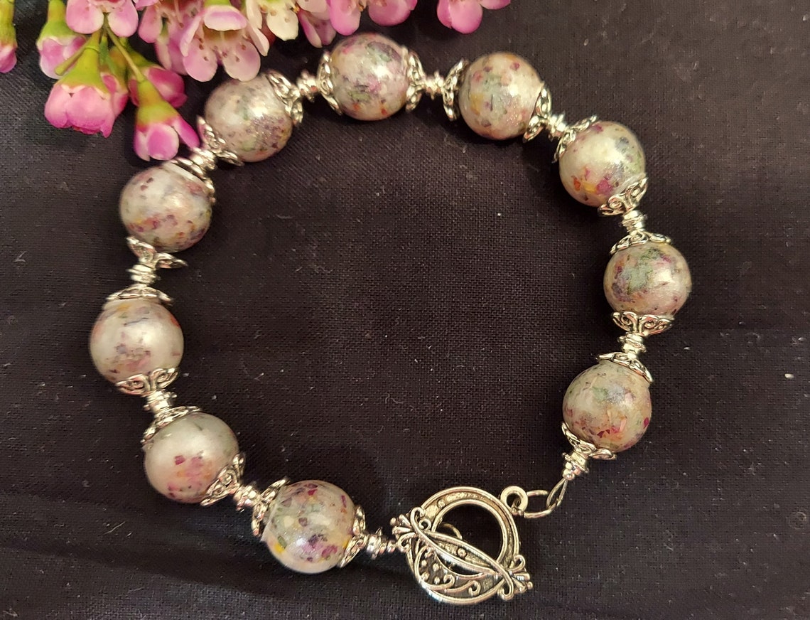 Custom Made Bracelet Made Out of Resin and White Pigment and - Etsy