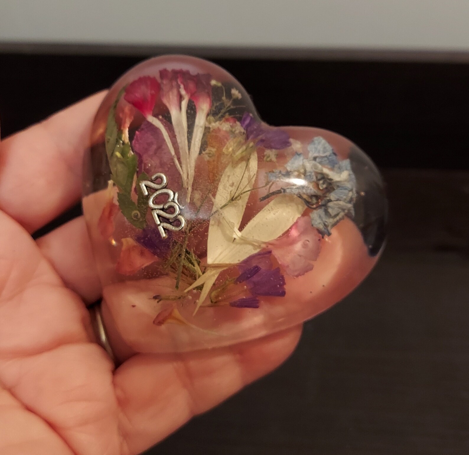 Custom Made Heart Paperweight Made With Your Dried Flowers From Any ...