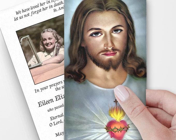 Sacred Heart of Jesus Prayer Card / Prayer to the Holy Sacred Heart ...