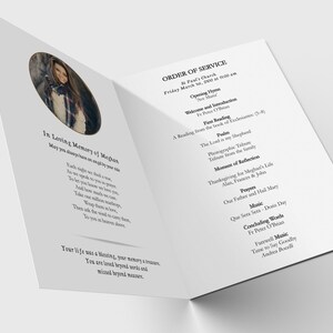 Printable Funeral Program Template | Order of Service | Celebration of ...