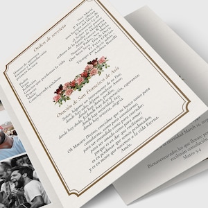Spanish Funeral Program Template, Our Lady of Guadalupe, Printable ...