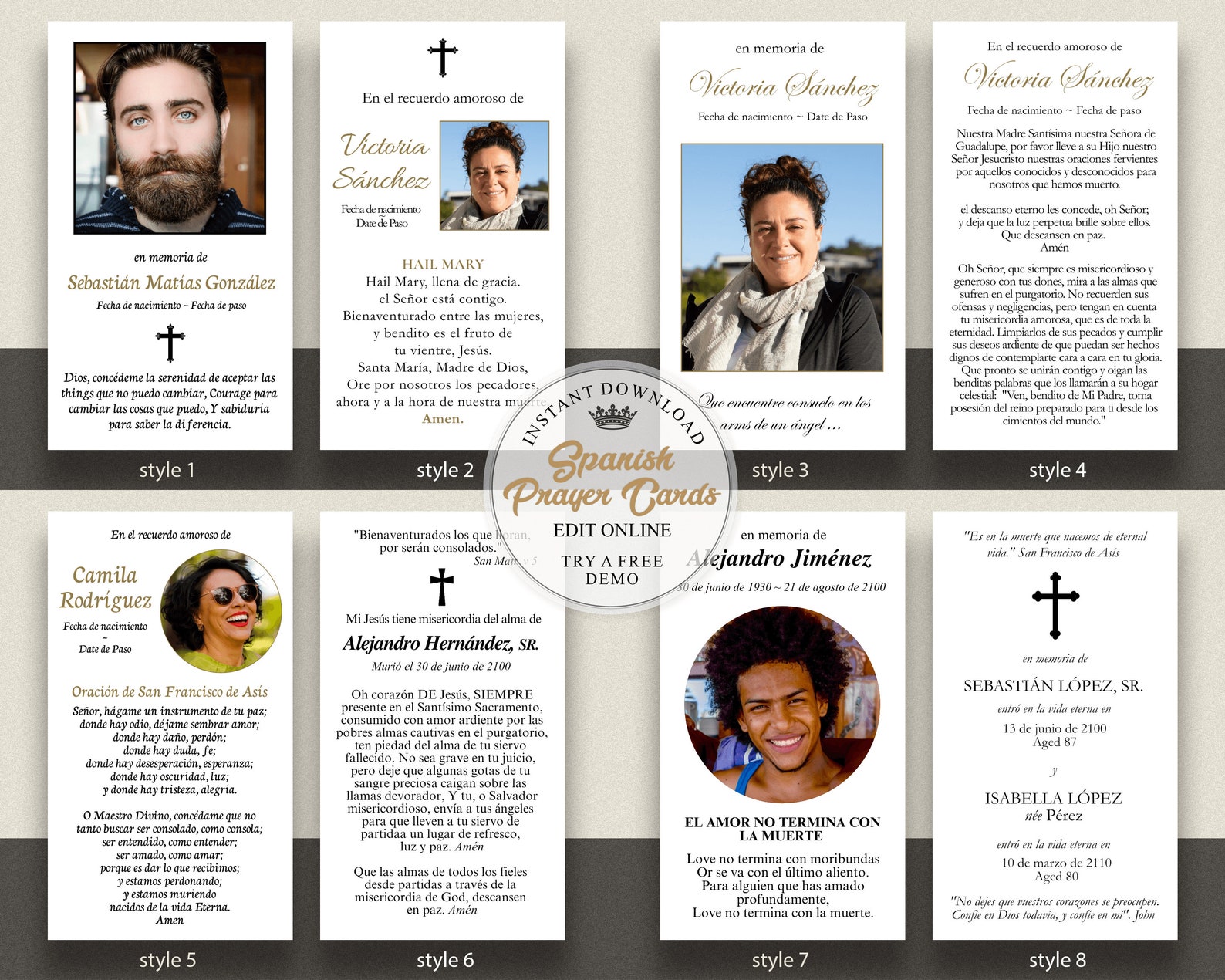 Prayer Cards Spanish Prayer Cards Catholic Prayer Cards - Etsy