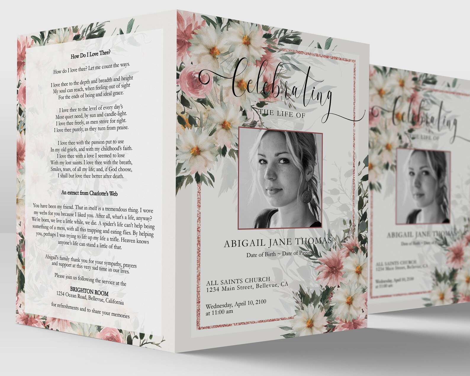Funeral Program Template, Funeral Poems, Funeral Programs, Funeral ...