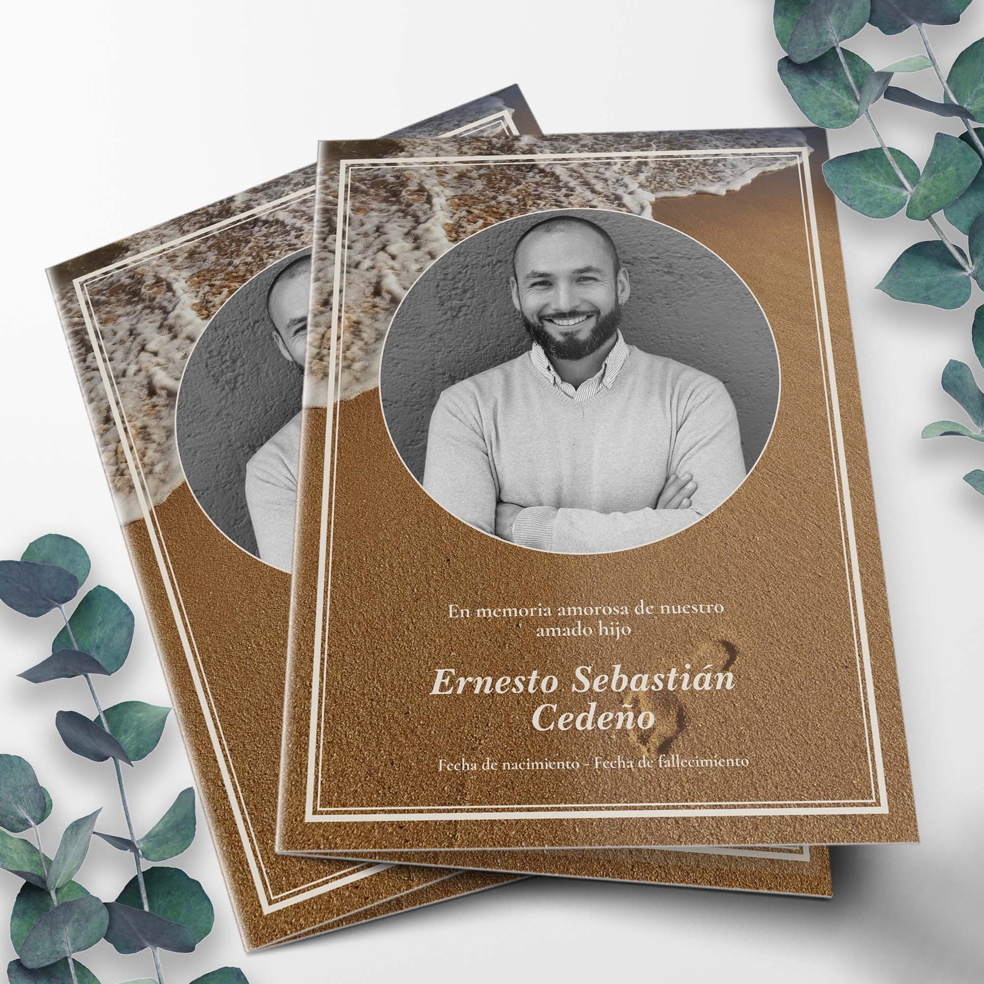 Spanish Funeral Program Template Spanish Memorial Service - Etsy