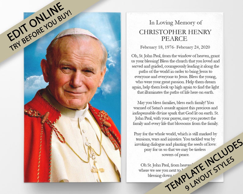 Prayer Cards Memorial Prayer Cards Catholic Prayer Cards - Etsy