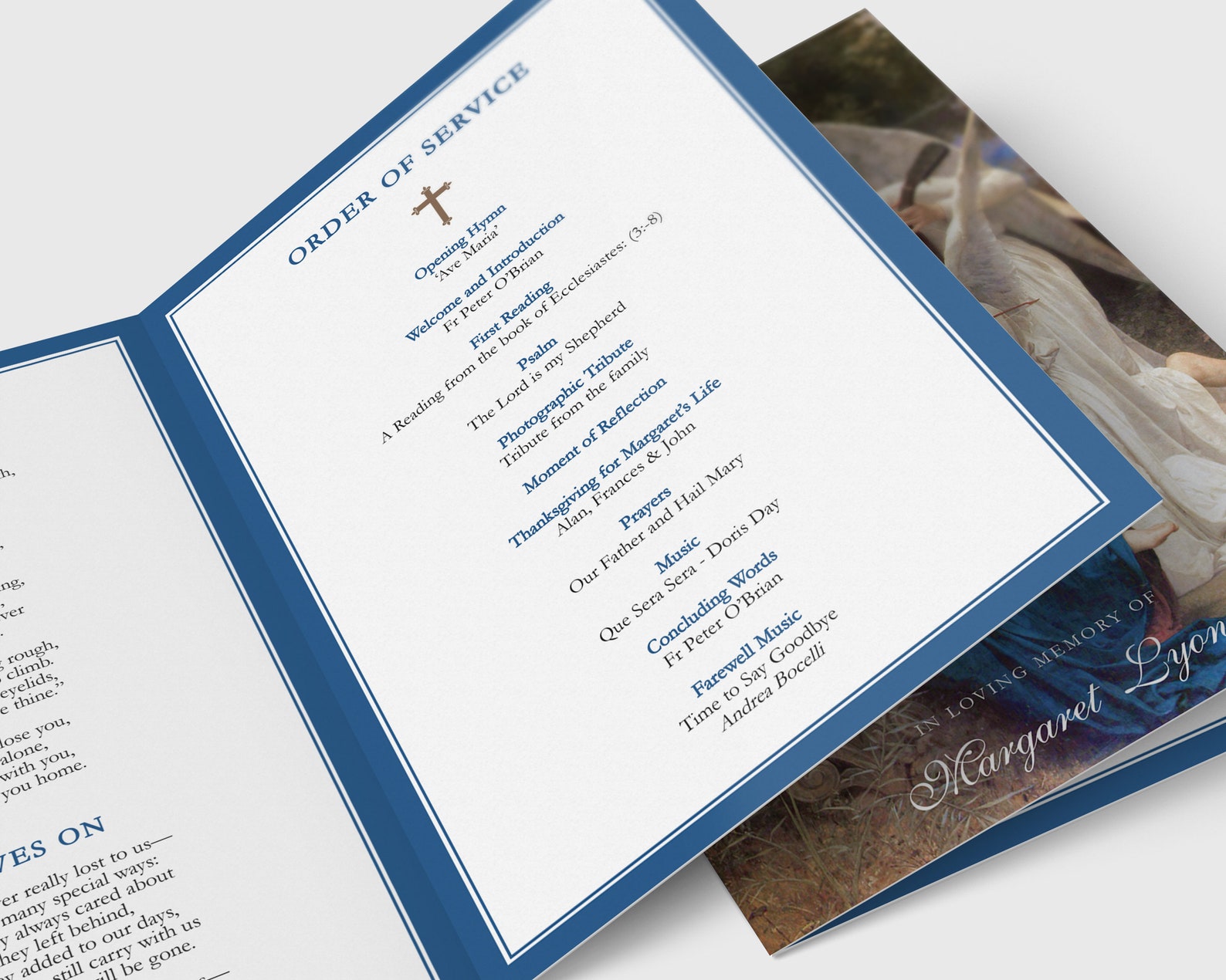 Funeral Program Template Funeral Poems Funeral Programs - Etsy